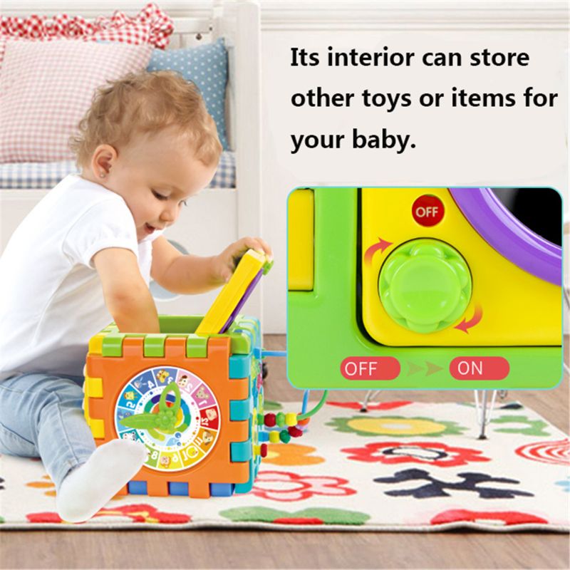 Baby Activity Cube Toddler Toys 6 in 1 Shape Sorte... – Grandado