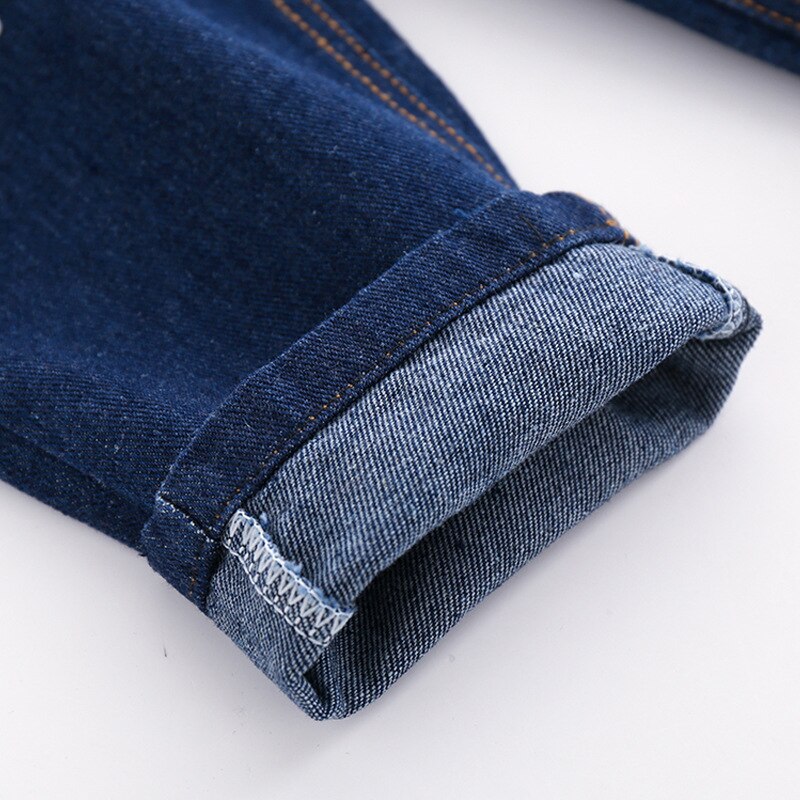 Girl Smiley Pattern Jeans Korean Children’s Croppe... – Vicedeal