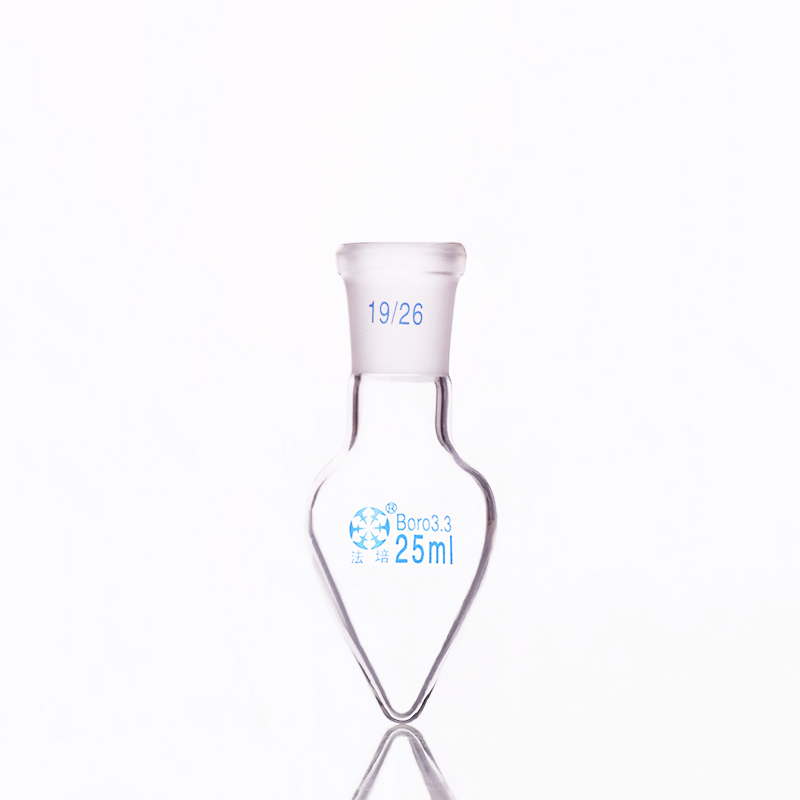 Pear-shaped flask,Capacity 25ml,Joint 19/26,Heart-... – Grandado
