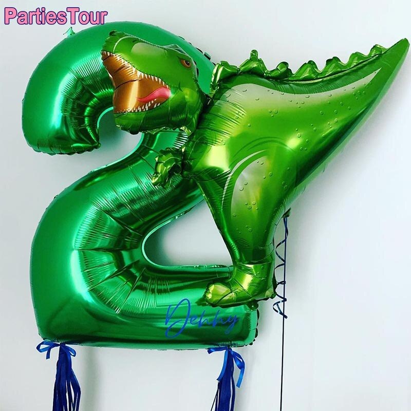 2pcs 32inch Green Number Dinosaur Foil Balloons Ju... – Vicedeal