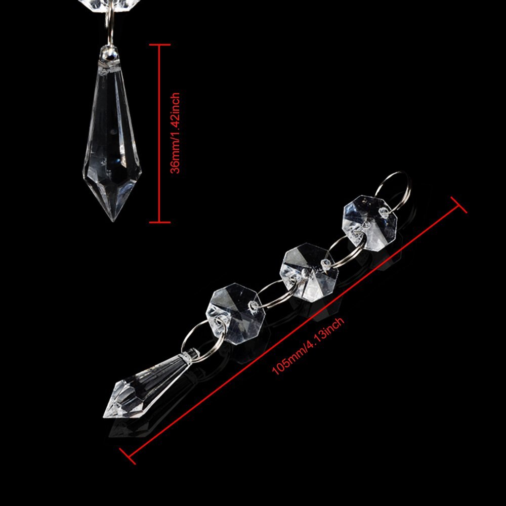 Length 105mm Clear Color Acrylic Crystals Hanging ... – Grandado