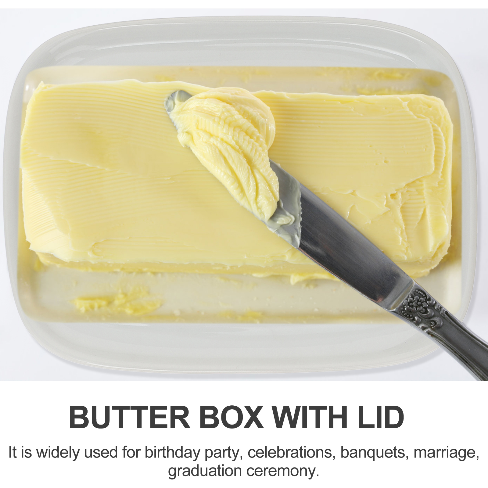 1pc Household Ceramic Butter Case with Lid Multifu... – Grandado