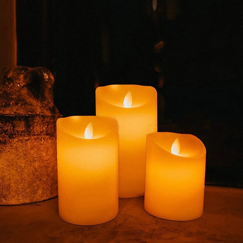 USB Rechargeable Flameless Electric Candles Ivory ... – Grandado