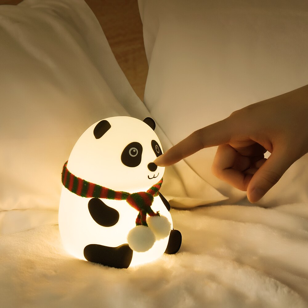 Cute Panda Night Light Cartoon Soft Silicone LED T... – Vicedeal