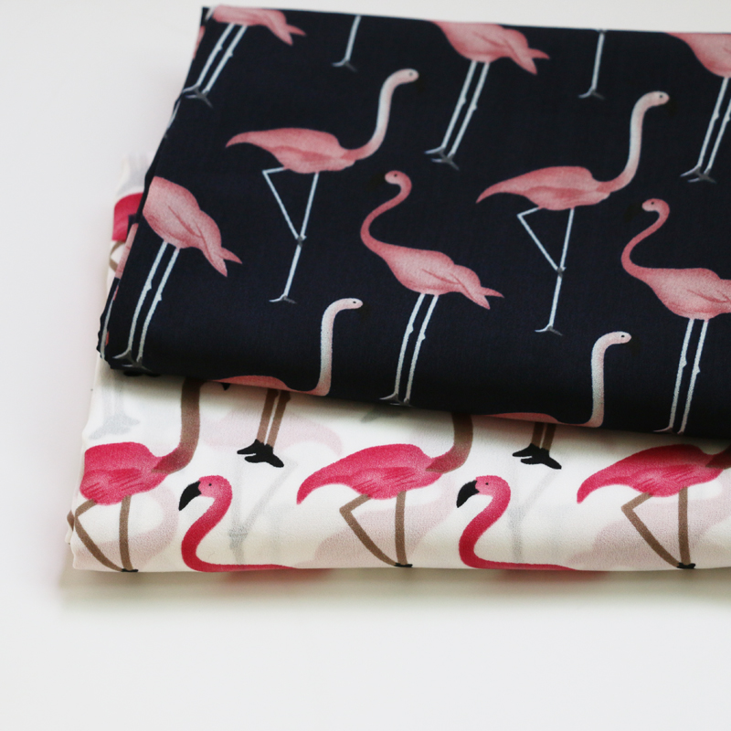 Flamingo Stretch Chiffon Materiaal Stof Crêpe 100 ... – Vicedeal