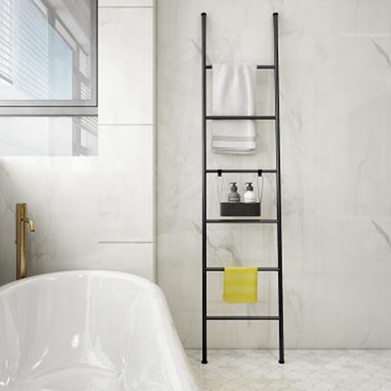 Modern Rustic Decorative Metal Leaning Ladder Rack... – Vicedeal