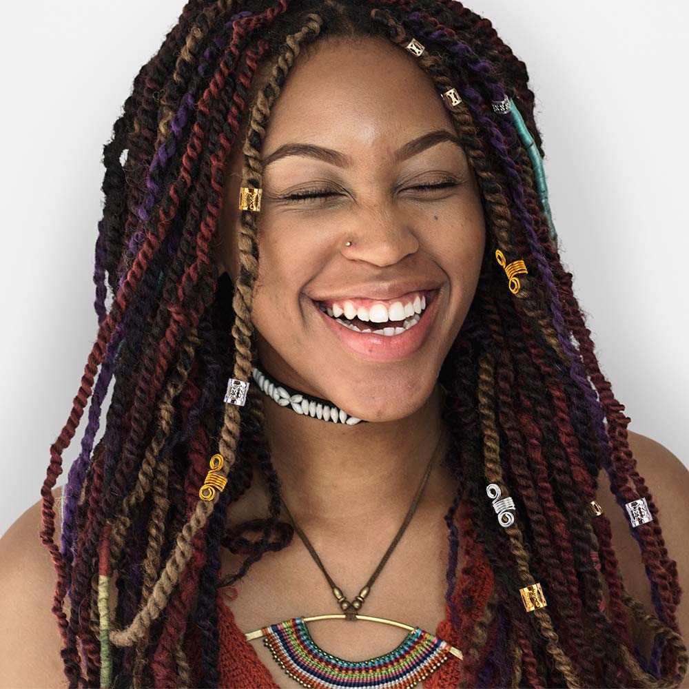 140 stykker dreadlocks perler diy hårflett tilbehø... – Grandado