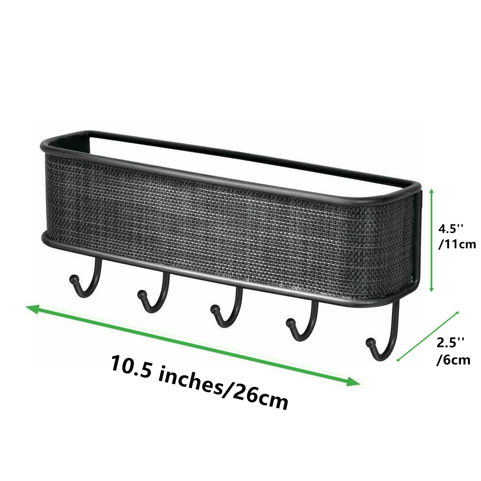 Key Holder Mail Rack Wall Mount Hooks Entryway Mai... – Grandado