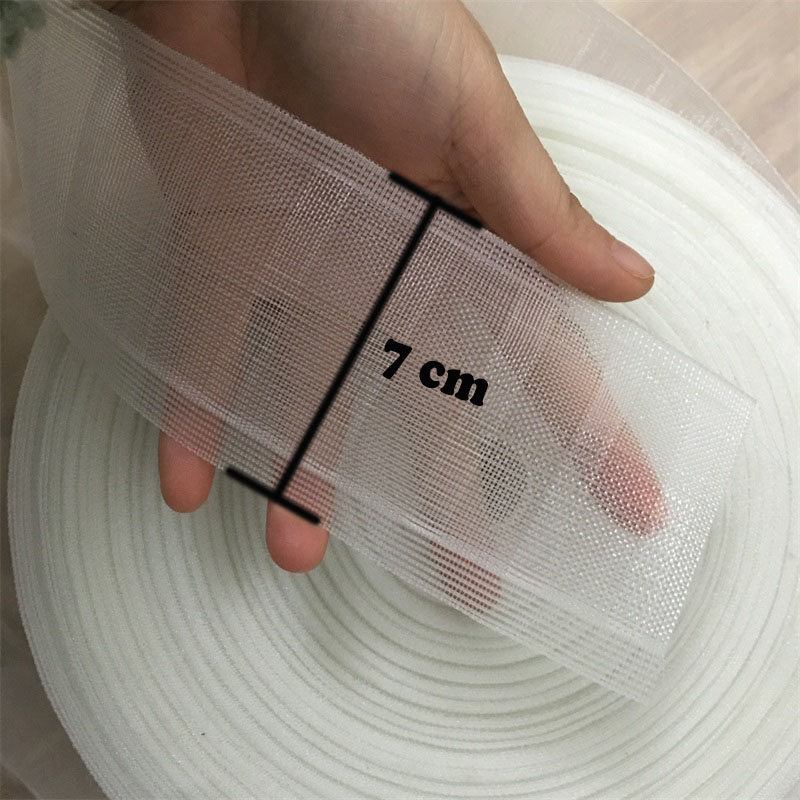 Curtain Top Tape White Transparent Punch Ribbon Po... – Grandado