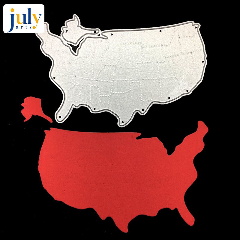 Julyarts United States Map Cutting Dies Metal Map ... – Grandado