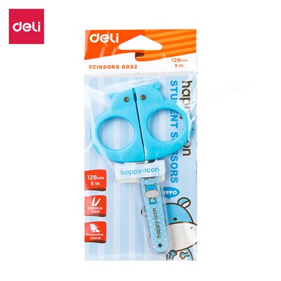 Deli School Scissors scissor with sleeve 128mm cut... – Grandado