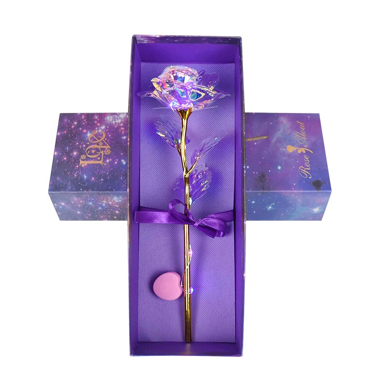 1 Bouquet Eternal Rose LED Lights Artificial Flowe... – Grandado