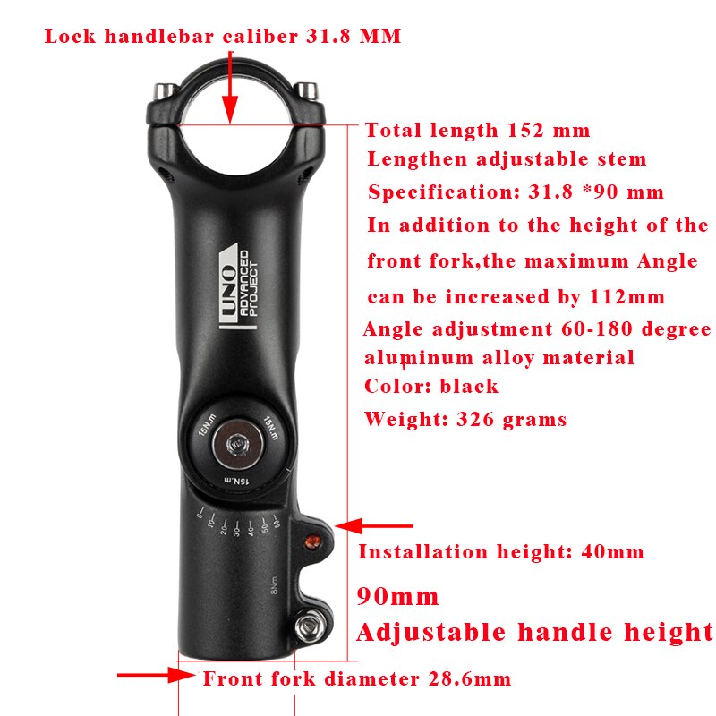 Bike Verstelbare 60 Graden Riser 90 Mm 110 Mm * 31... – Grandado