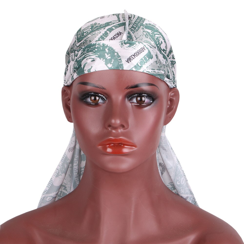 Printing Dollar Pattern Men Silky Durag Long Tail ... – Grandado