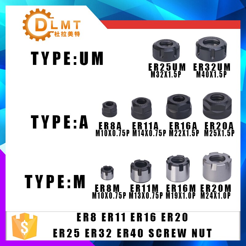 1PCS ER8 ER11 ER16 ER20 ER25 ER32 A/M CNC Router E... – Vicedeal