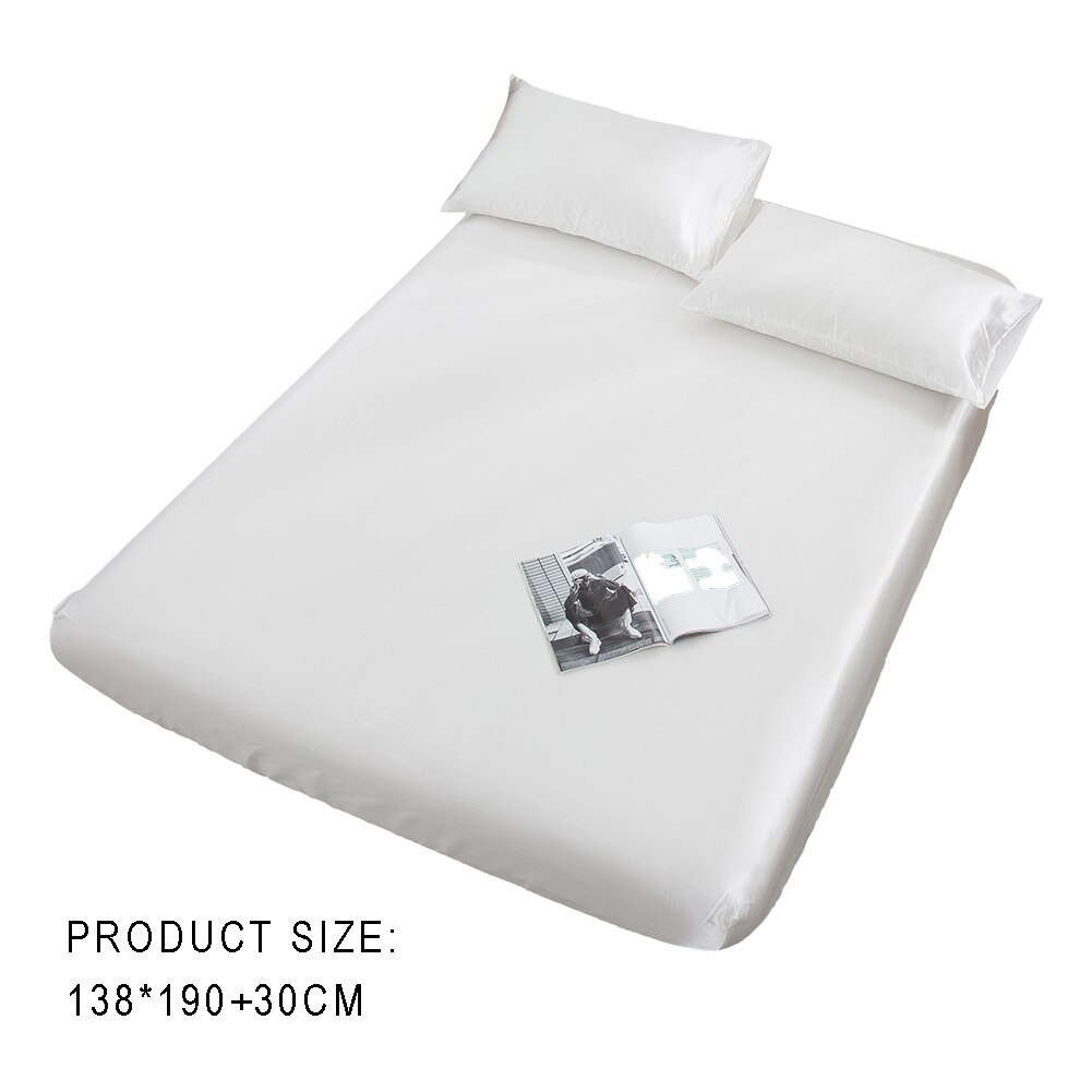 Sheet Elastic Band Mattress Cover Satin Pure Black... – Vicedeal