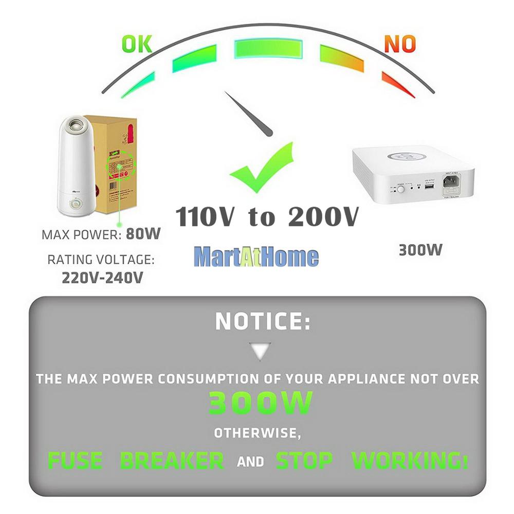 300W convertidor de voltaje de 220v a 110v paso/11... – Grandado