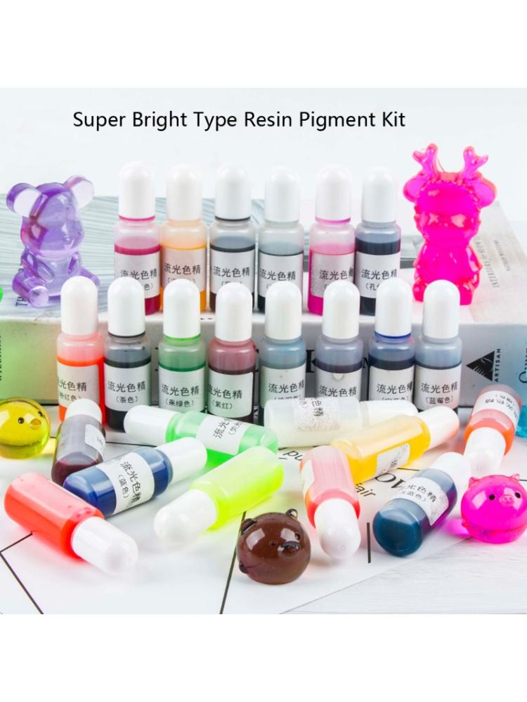24 Color Super Bright Resin Pigment Kit Transparen... – Vicedeal