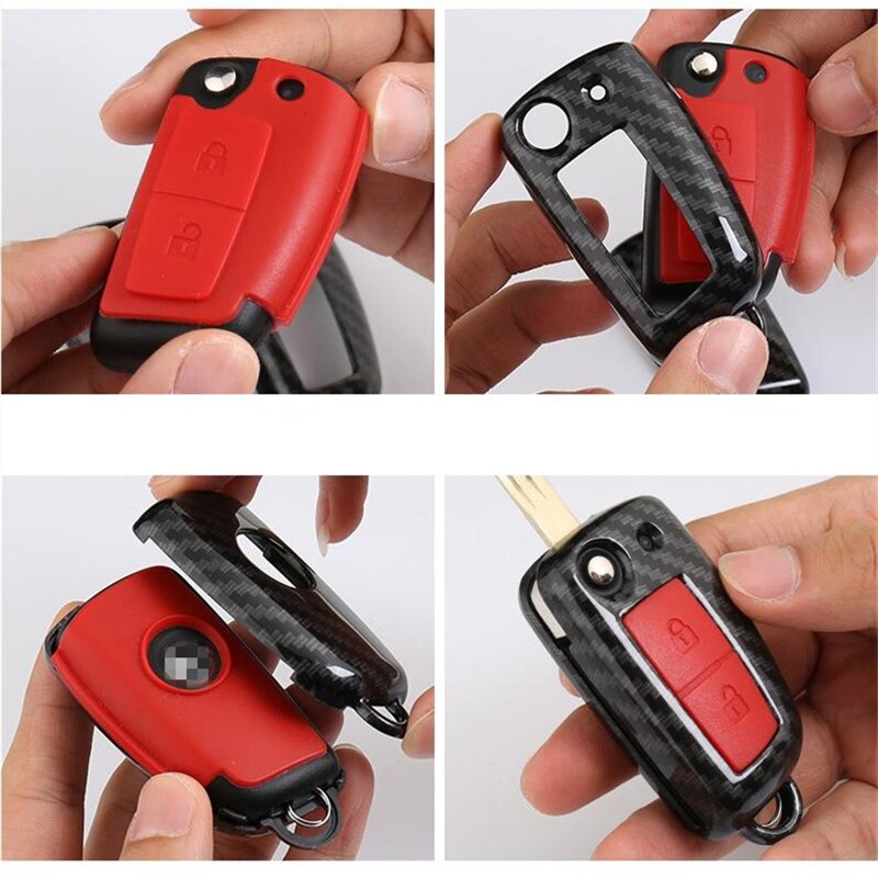 ABS Carbon Fiber&Silicone Car Key Case For Nissan ... – Grandado