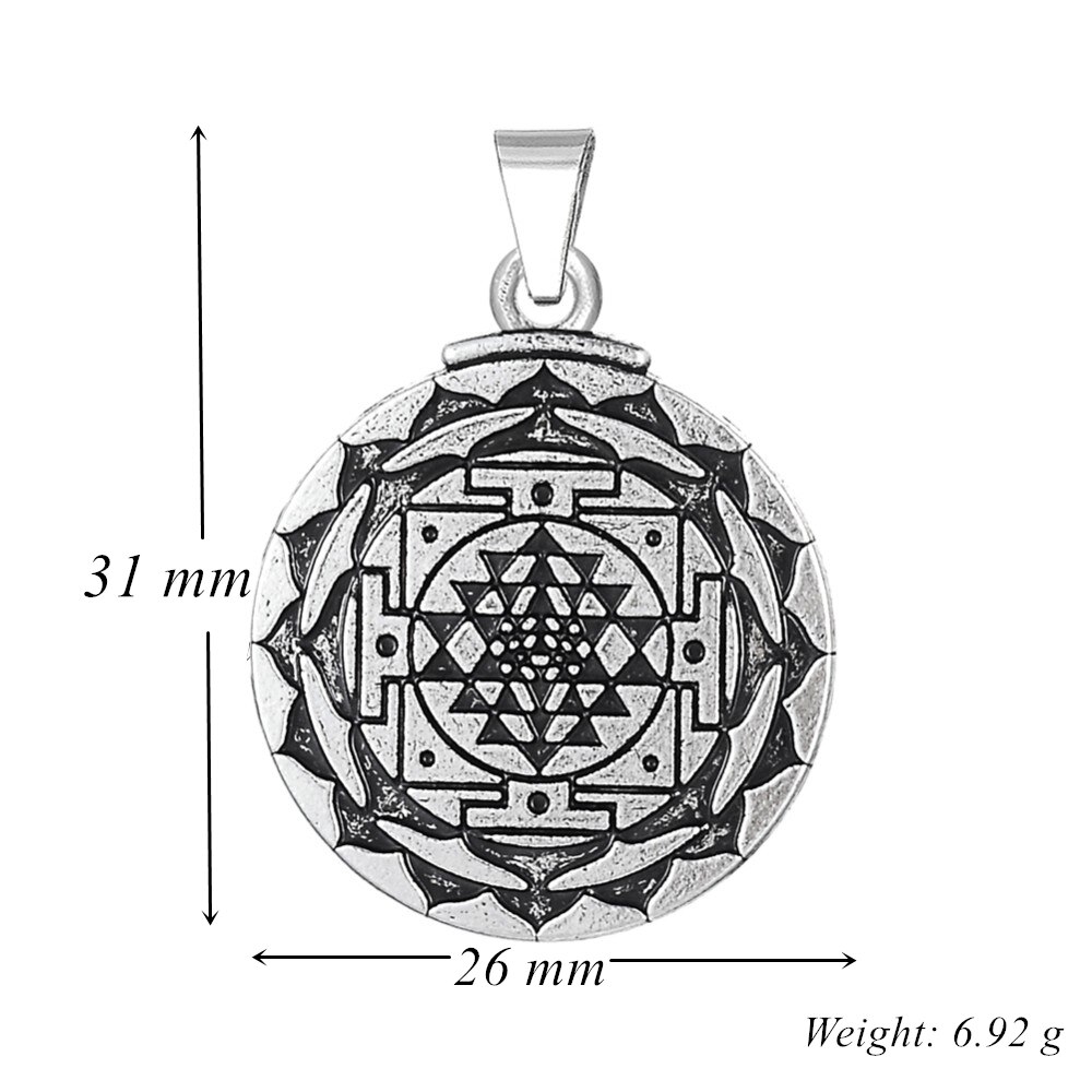 Dawapara-Colgante de Chakra plateado antiguo para ... – Grandado