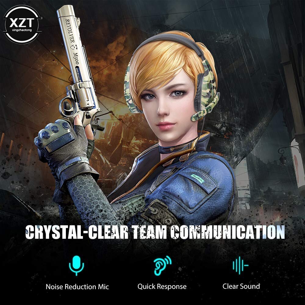 3.5Mm Camouflage Gaming Headset Professionele Game... – Grandado 3.5Mm Camouflage Gaming Headset Professionele Game... – Grandado