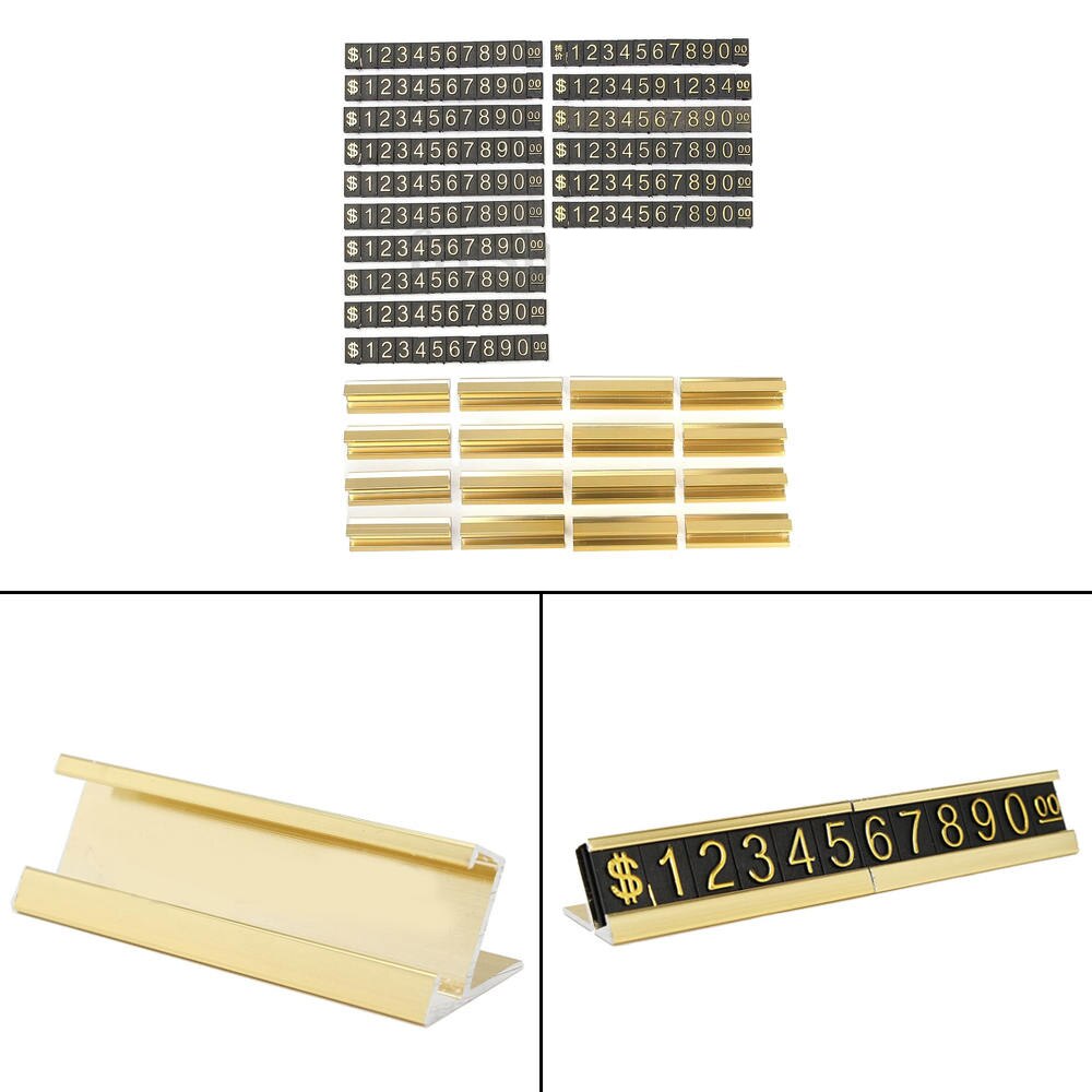 16 Sets Golden Number Letter with Base Adjustable ... – Grandado