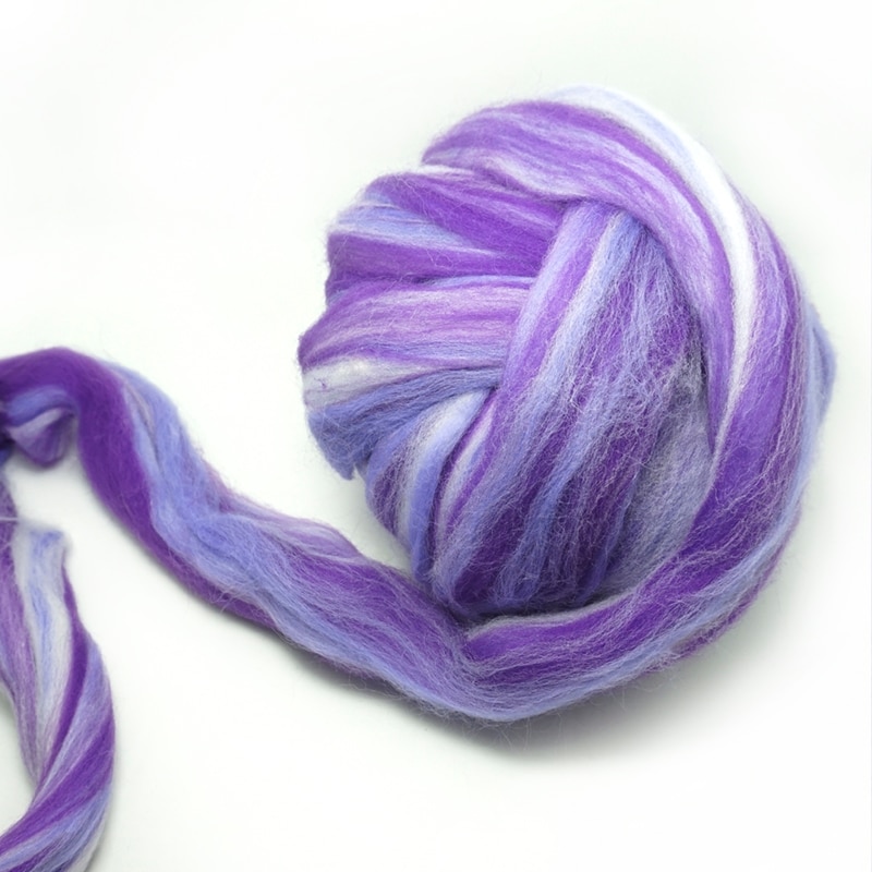 Extra Fine colour mixture Merino Wool roving fiber... – Grandado