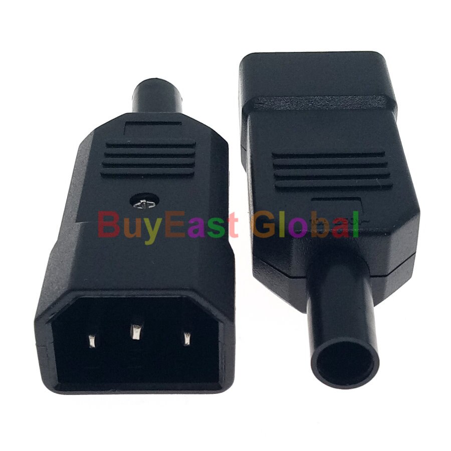 IEC C14 Male Plug, C13 Female Receptacle Rewireabl... – Vicedeal