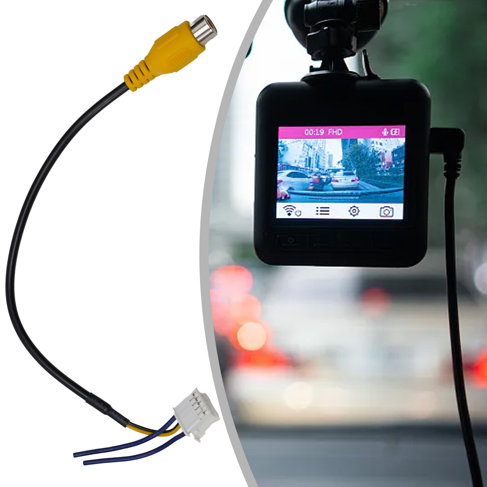 10 Pin Camera Wiring Connector Video Input Cable A... – Grandado