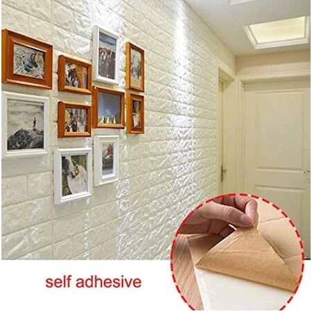 White Balcony Wall Covering 65mm Self-Adhesive Pan... – Grandado