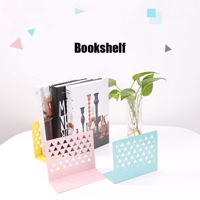 1pcs Metal Hollow Book Stand Library Bookends Supp... – Grandado