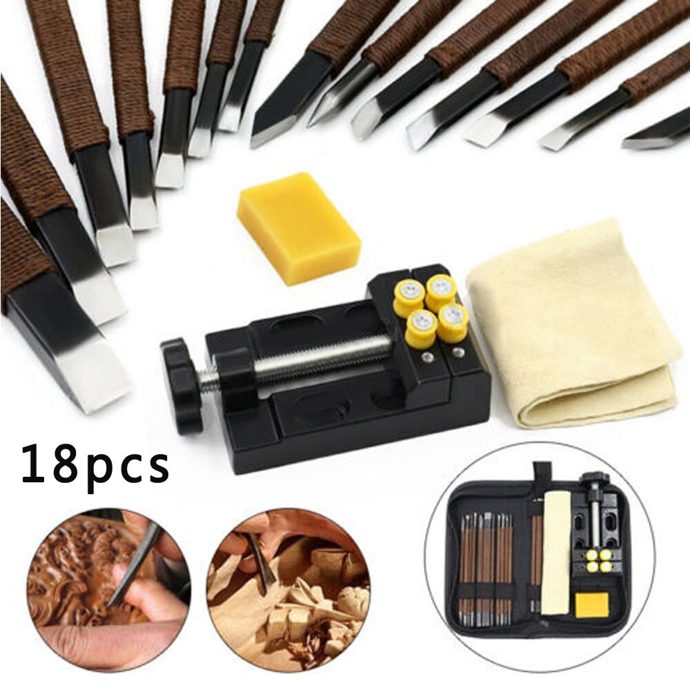 18 Pc Pro Wood Carving Hand Chisel Kits Woodworkin... – Grandado
