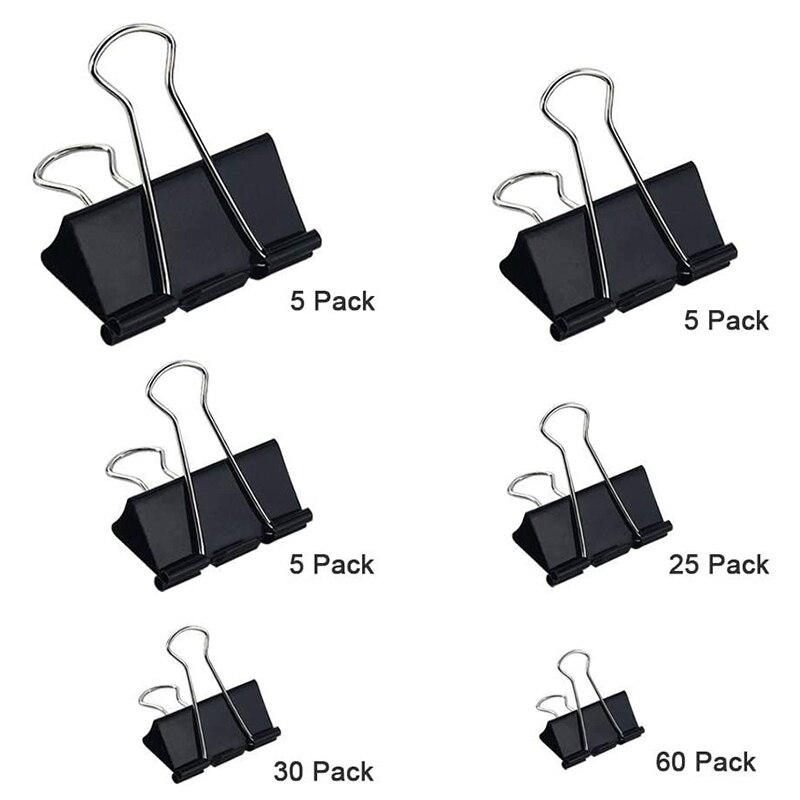 130 Pcs Assorted Sizes Binder Clips Big Paper Clam... – Grandado