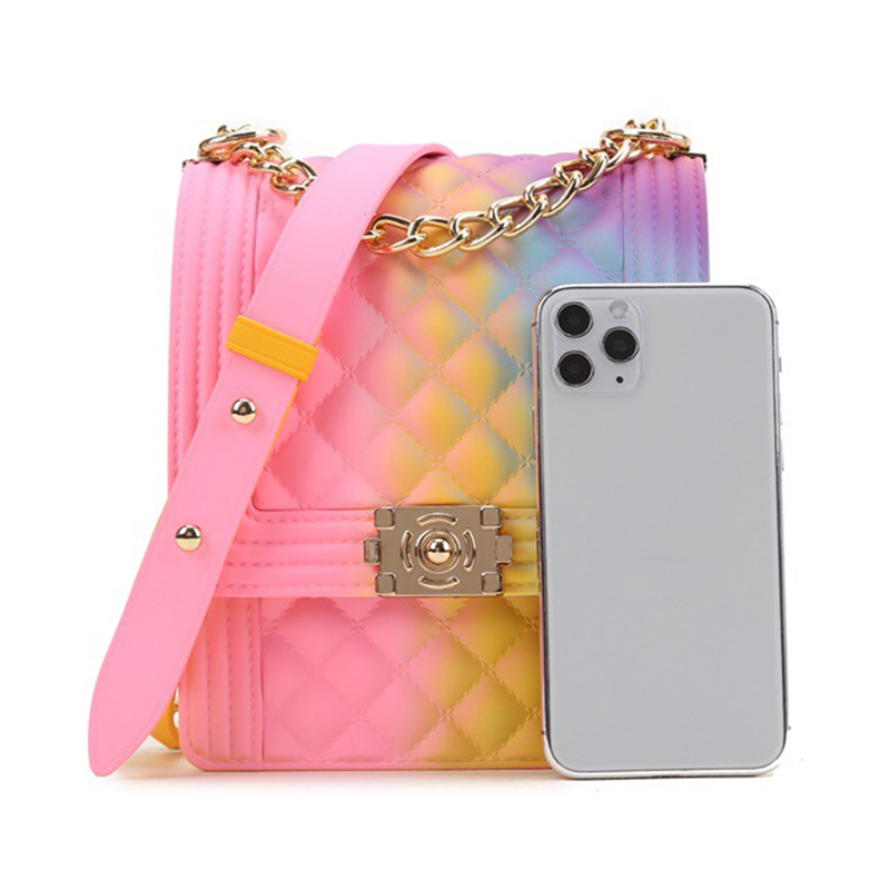 Crossbody Rainbow Bags Pack Matte Rhombic Chain Sh... – Grandado