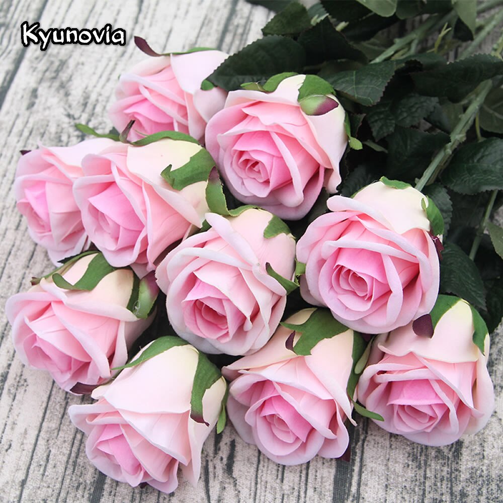 Kyunovia 72CM Single Rose Stem Artificial Silk Flo... – Grandado