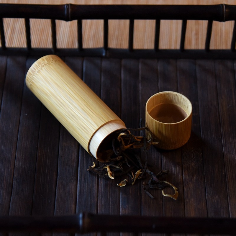 Caja de almacenamiento de té de bambú de forma red... – Grandado