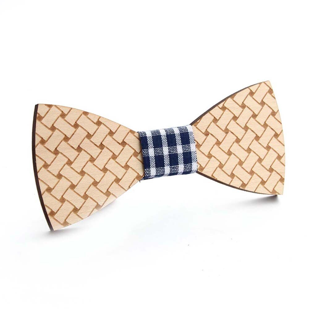 Tyylinen puinen rusetti puinen kudonta twill solmi... – Grandado