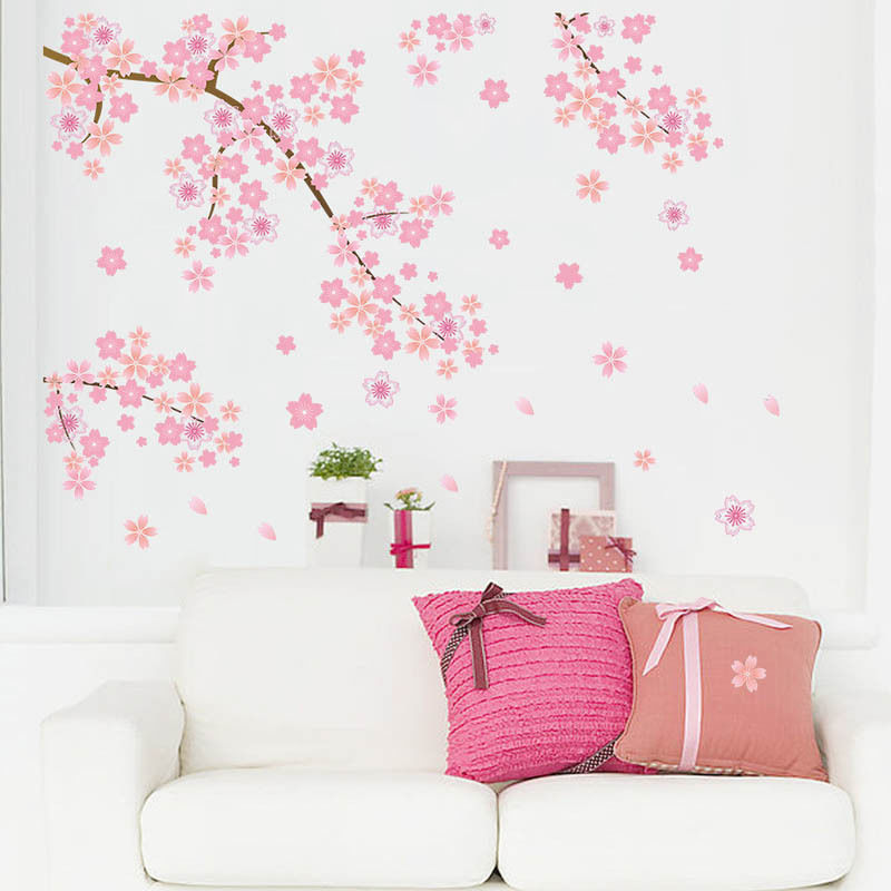 Pink butterfly Flower Tree Wall Stickers Decals Gi... – Grandado