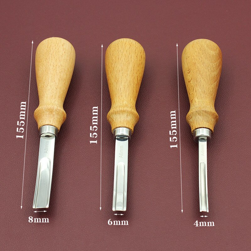 Leather Edge Skiving Beveler Tool 3 Size 8mm 6mm 4... – Vicedeal