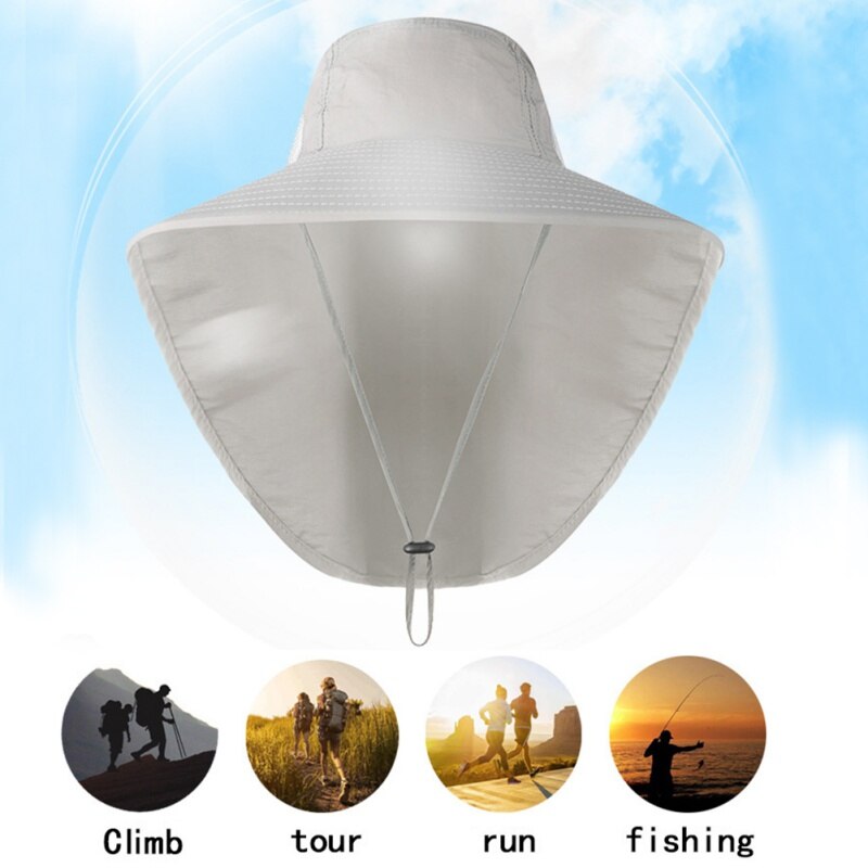 Summer UPF50+ Sun Cap Breathale Mesh Bucket Hat Wi... – Grandado