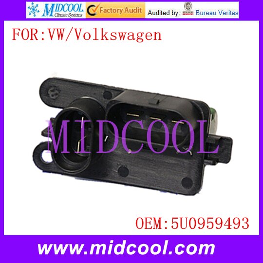 Heater Blower Motor Resistor use OE NO. 5U0959493 ... – Grandado