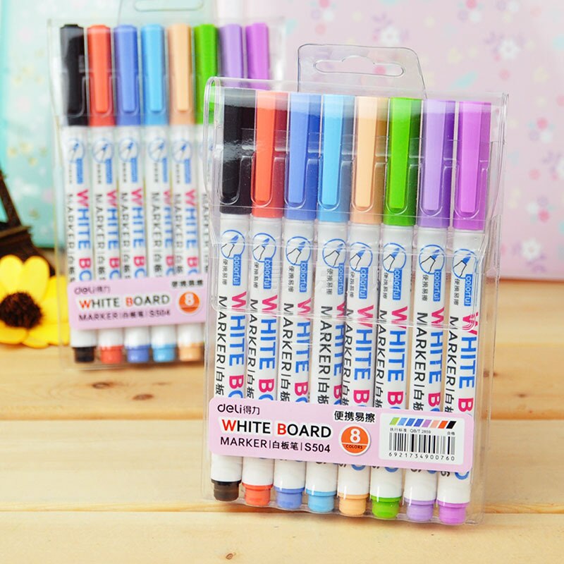 8 or 12 farver tavle maker pen hvid tavle whiteboa... – Grandado