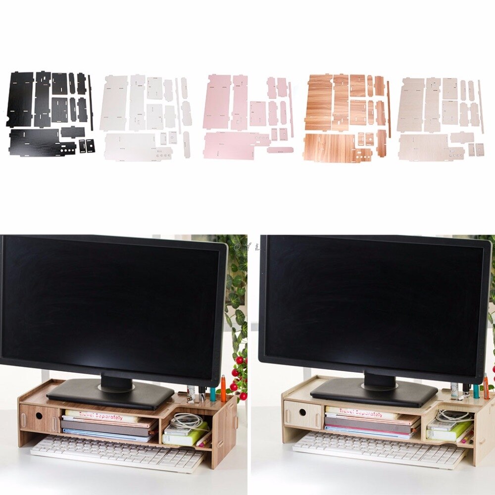 Wooden Desktop Monitor Riser TV Stand Holder Over ... – Grandado