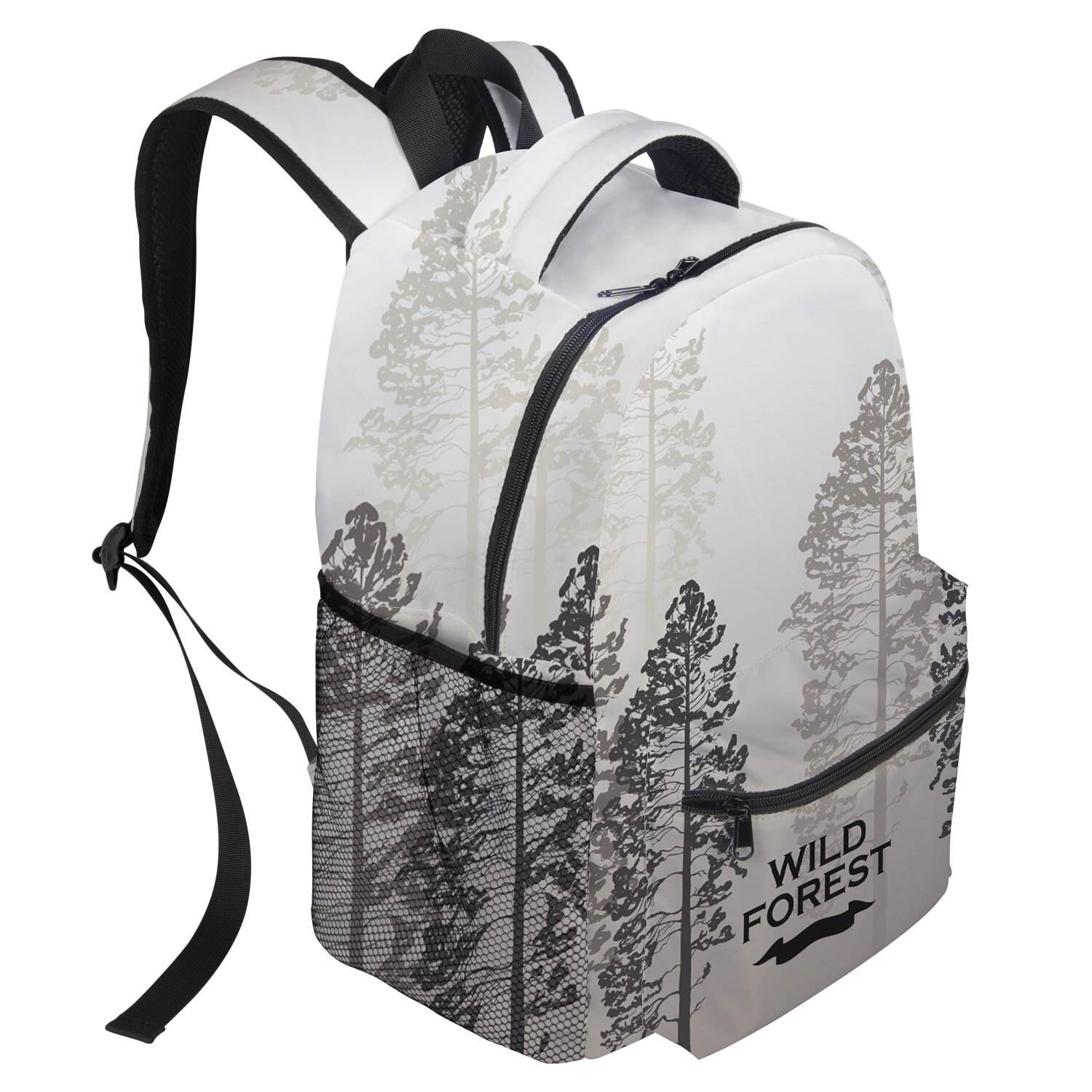 Wild Forest With White Fog Backpack College Studen... – Grandado