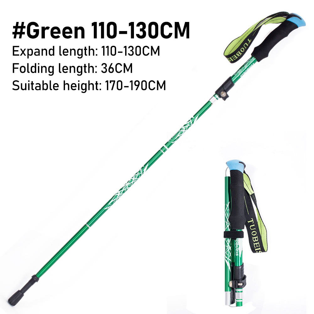 5-Section Outdoor Fold Trekking Pole Camping Porta... – Vicedeal