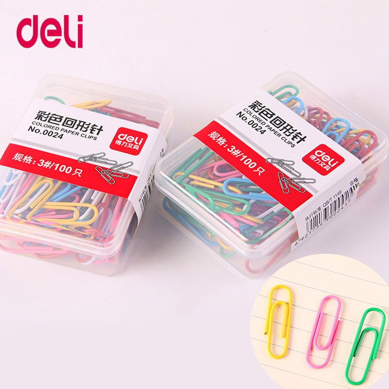 Deli Colorful Cute Paper Clips Financial Documents... – Grandado