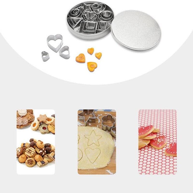 24 Pcs Mini Cookie Cutter Form Set Cookie Mold Ede... – Grandado