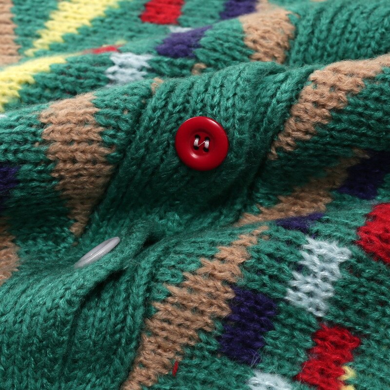 Vintage Korean Top Cardigan Women Clothes Colorful... – Grandado