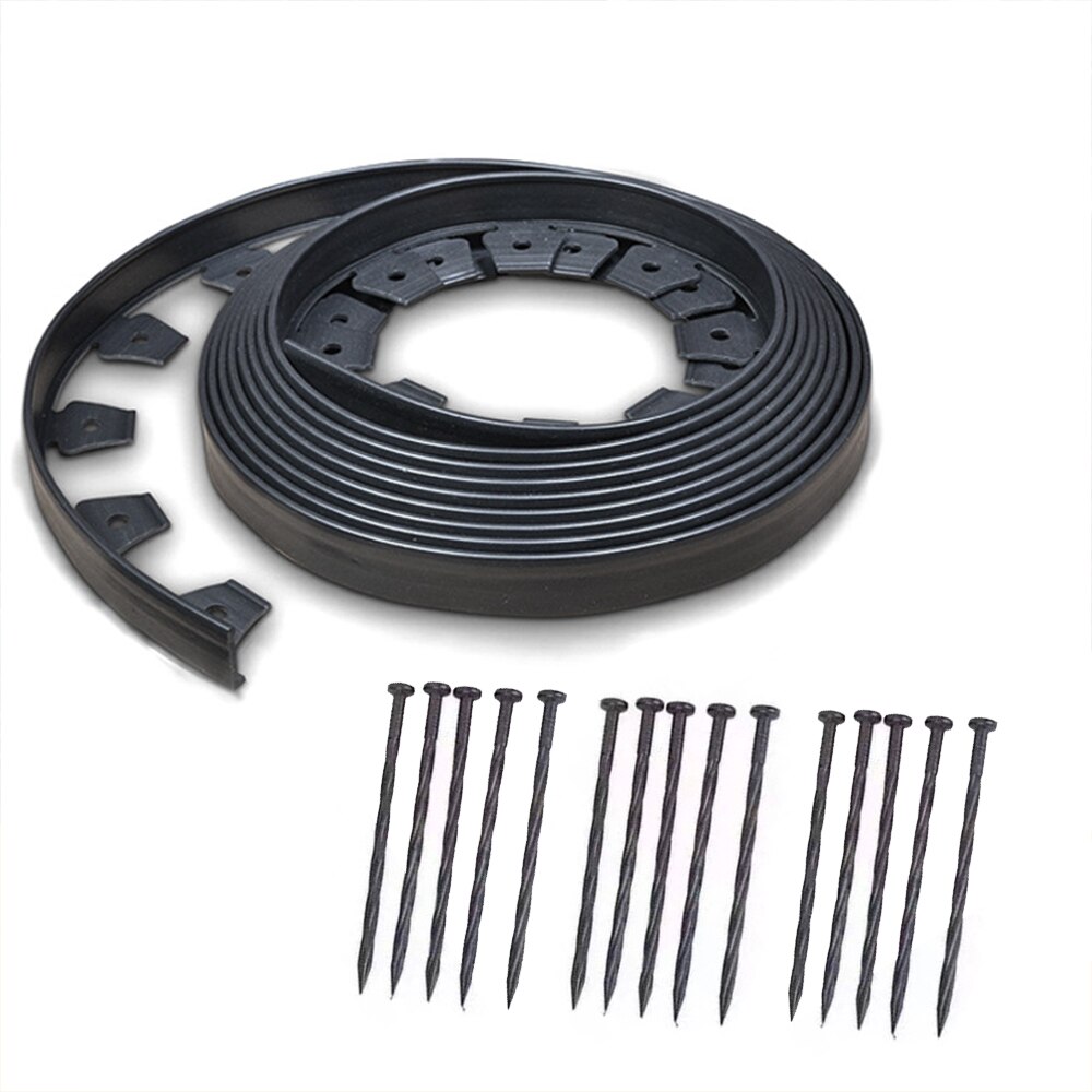 5M/16.5 Ft Geen Graven Yard Rand Kit Zwart Landsch... – Grandado