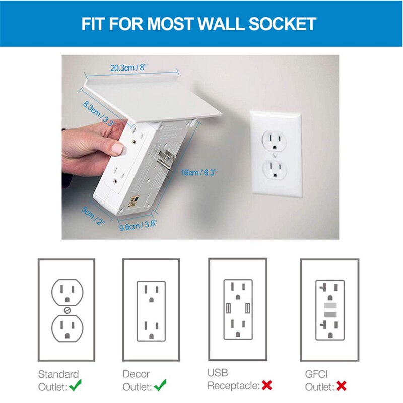 Verwijderbare Ingebouwde Rack Outlet Plank Multi O... – Grandado